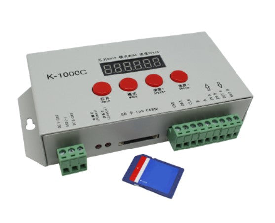 CONTROLADOR LED RGB INTELIGENTE 5V-24V 2048 CON DISPLAY. K-1000C